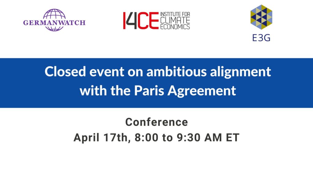 Closed event on ambitious alignment with the Paris Agreement - I4CE