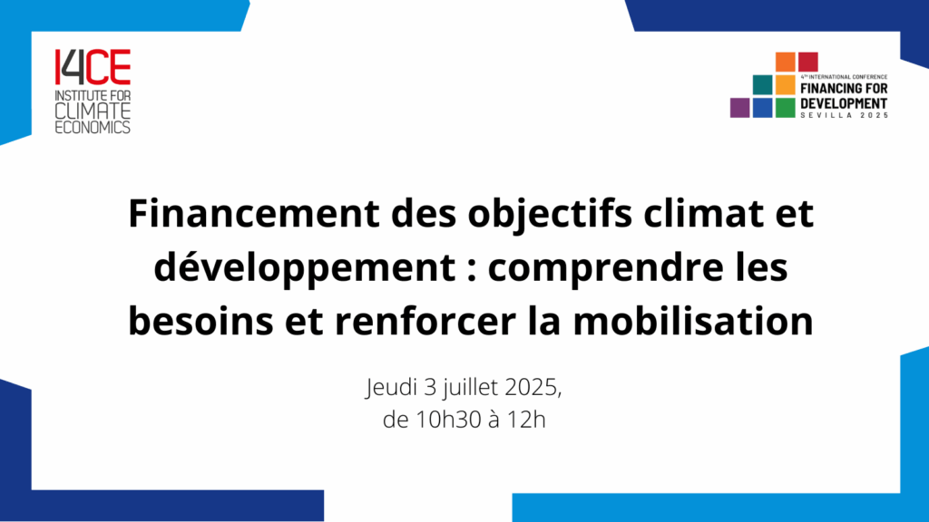 Side-event FFD4 - Financement des objectifs climat et développement ...